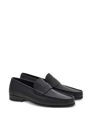 FERRAGAMO Logo-debossed Leather Loafers