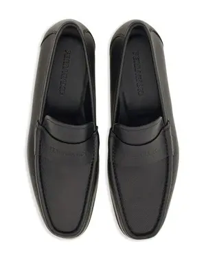 FERRAGAMO Logo-debossed Leather Loafers