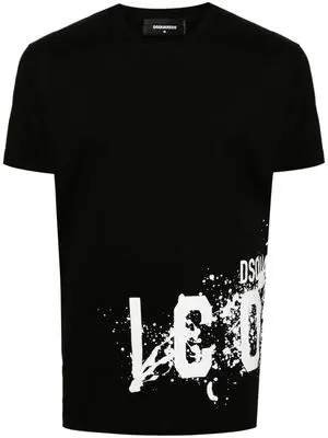 Dsquared2 Icon-print Cotton T-shirt - Black