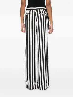 Moschino Striped Satin Palazzo Pants