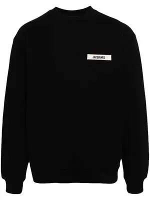 Jacquemus Le Sweatshirt Gros Grain Top - Black