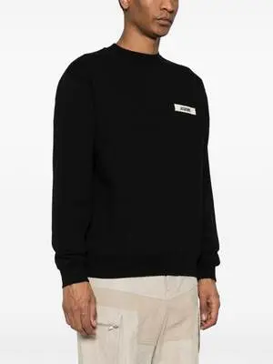 Jacquemus Le Sweatshirt Gros Grain Top - Black