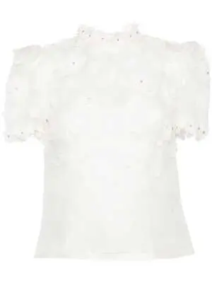 Zimmermann Matchmaker Lift Off Appliquéd Blouse - White