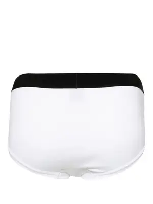 TOM FORD Logo-waistband Cotton Briefs - Grey
