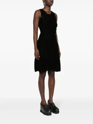 Chloé Frayed Mini Dress - Black