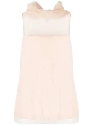 Fabiana Filippi Roll-neck Tulle Top - Pink
