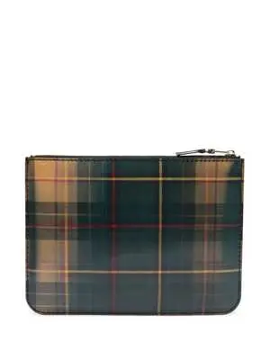 Comme Des Garçons Tartan Check Pouch - Yellow