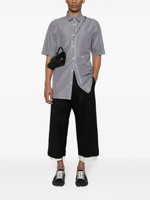 MAISON MARGIELA Embroidered-logo Striped Shirt