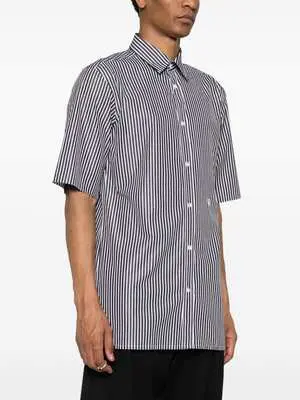 MAISON MARGIELA Embroidered-logo Striped Shirt