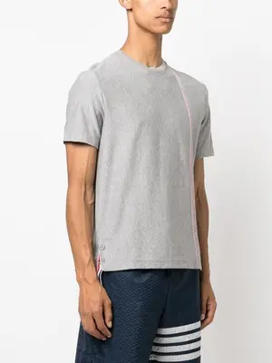 Thom Browne Rwb Stripe Cotton T-shirt - Grey