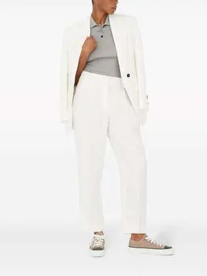 Brunello Cucinelli Fine-ribbed Polo Top