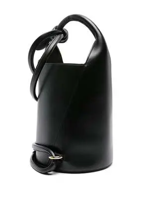 Jacquemus Le Petit Tourni Leather Bucket Bag - Black