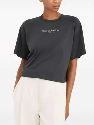 Brunello Cucinelli Logo Print Cotton T-shirt