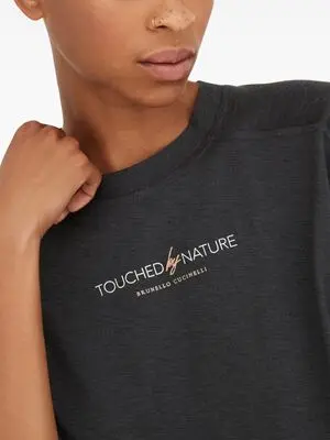 Brunello Cucinelli Logo Print Cotton T-shirt