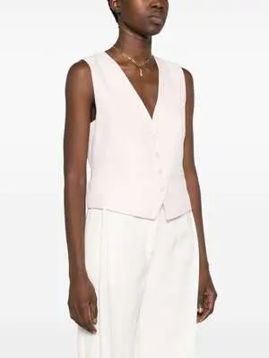 P.a.r.o.s.h V-neck Tailored Waistcoat - Pink