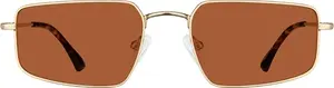Zenni Rectangle Full Rim Sunglasses - Gold