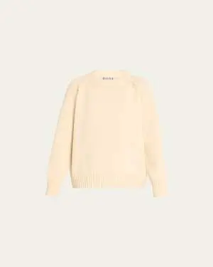 RÓHE Crewneck Wool-Cashmere Sweater - Off-white