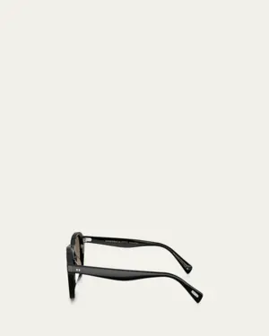Oliver Spencer Acetate Square Frame Sunglasses - Black