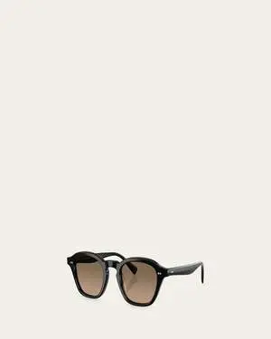 Oliver Spencer Acetate Square Frame Sunglasses - Black