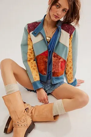 Free People Patchwork Extravaganza Jacket - Sunset
