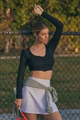 Splits59 Rene Rib Crop Cardigan Sweater