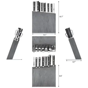 CANGSHAN Yari Series 12 Piece Hua Knife Block Set