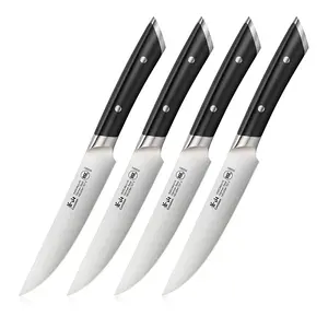 CANGSHAN Helena 4 Pc Steak Knife Set - Black