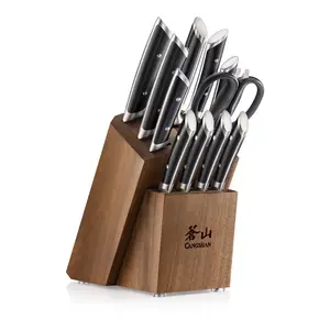 CANGSHAN Helena Series 12 Piece Knife Block Set - Black