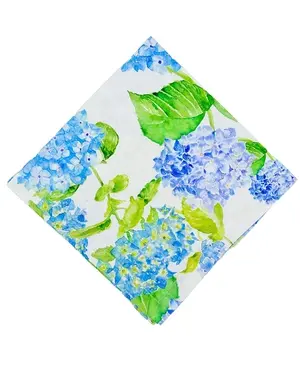 TINA CHEN DESIGNS Hydrangea Napkins, Set Of 4 - Blue