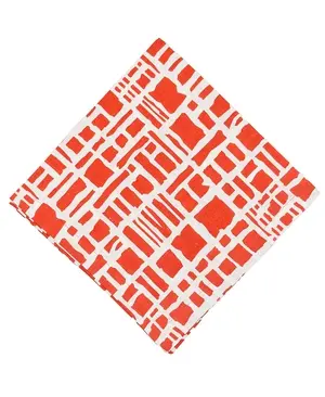 TINA CHEN DESIGNS Mosaic Napkins, Set Of 4 - Red