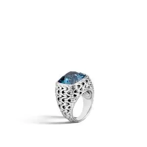 John Hardy Magic Cut Ring In With London Blue Topaz - Silver