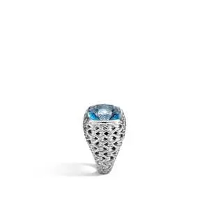 John Hardy Magic Cut Ring With London Blue Topaz