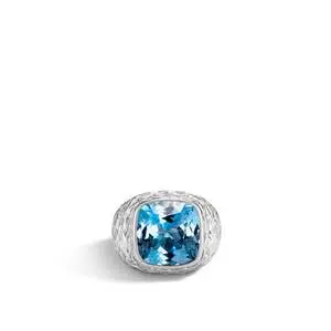 John Hardy Magic Cut Ring With London Blue Topaz