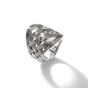 John Hardy Bamboo Woven Saddle Ring
