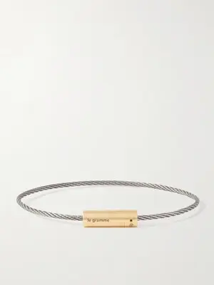 Le Gramme 6g Titanium And Sterling Silver Bracelet - Gold