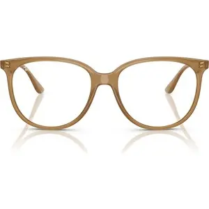 Ray-ban 54mm Square Optical Glasses - Brown