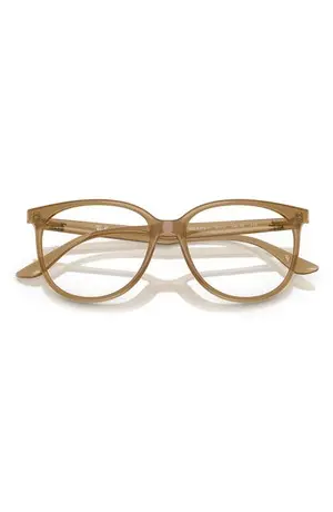 Ray-ban 54mm Square Optical Glasses - Brown