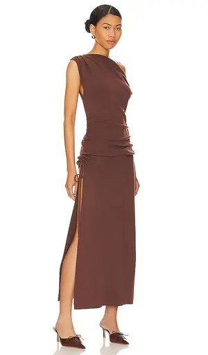 Lioness Original Sin Midi Dress - Chocolate
