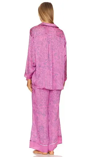 Free People Dreamy Days Pajama Set In Purple - Sugar Snaps Combo