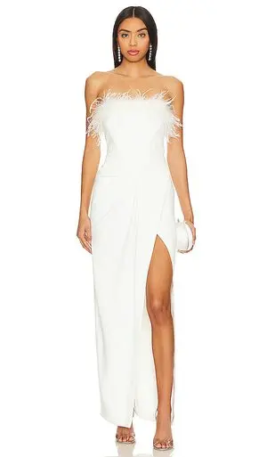 White Maxi Dresses with Slits