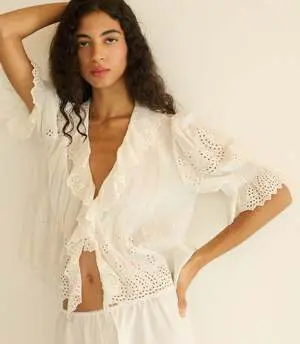 DÔEN Henri Top - Salt Eyelet
