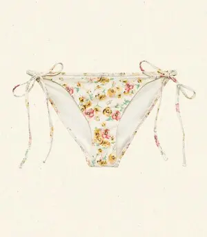 DÔEN Positano Bikini Bottom - Citron Pansy Floral