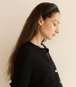 DÔEN Sestri Headband - Black Satin