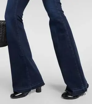 FRAME Le High Flare Trapunto High-rise Jeans