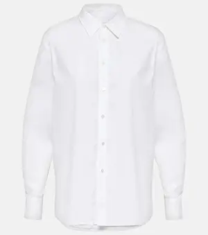 NILI LOTAN Raphael Cotton Poplin Shirt - White