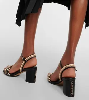 Ulla Johnson Sofia Leather Sandals - Black