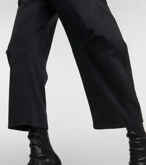 NILI LOTAN Shon Cotton Twill Pants - Black