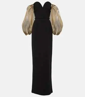 Safiyaa Off-shoulder Crêpe Gown