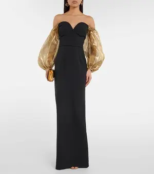 Safiyaa Off-shoulder Crêpe Gown