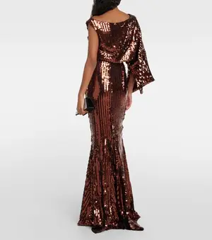 TALLER MARMO Ariel Sequined Maxi Skirt